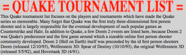 1997 to 2005: Quake 2 Pro Tournament Timeline by Joey Adonis – Donde ...