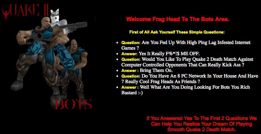 The Definition of a Quake II Bot – Donde Quake 2?