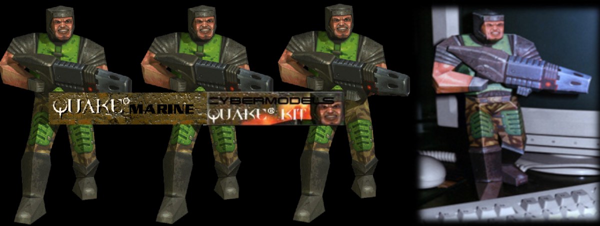 Cybermodels: Quake Marine 3D Card Model Kit – Donde Quake 2?